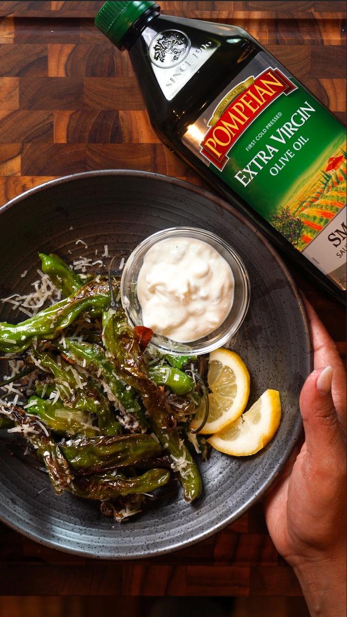 Blistered Shishito Peppers - Pompeian